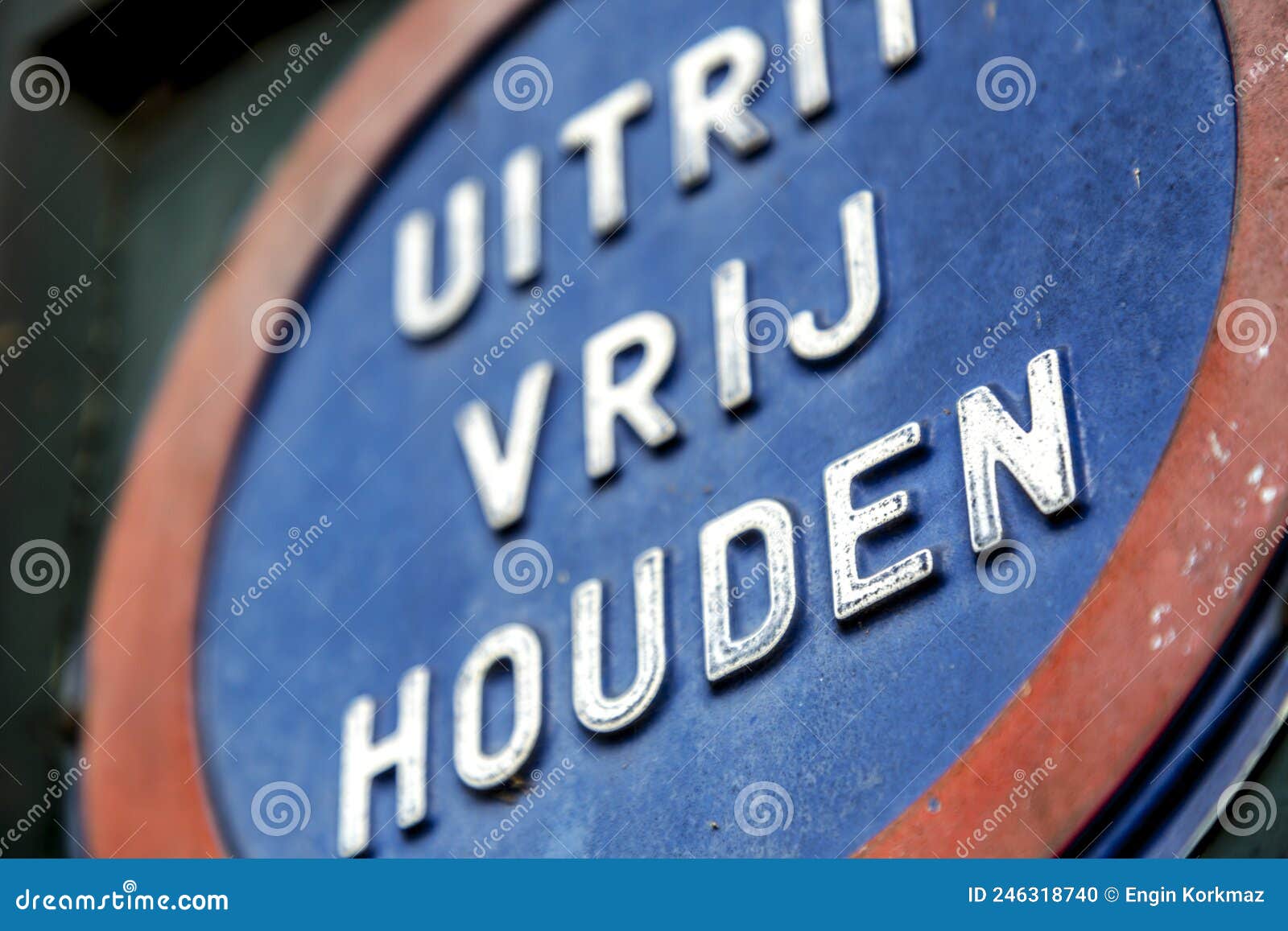 Dutch Garage Door Warning Sign Stock Photo - Image of empty, exit ...