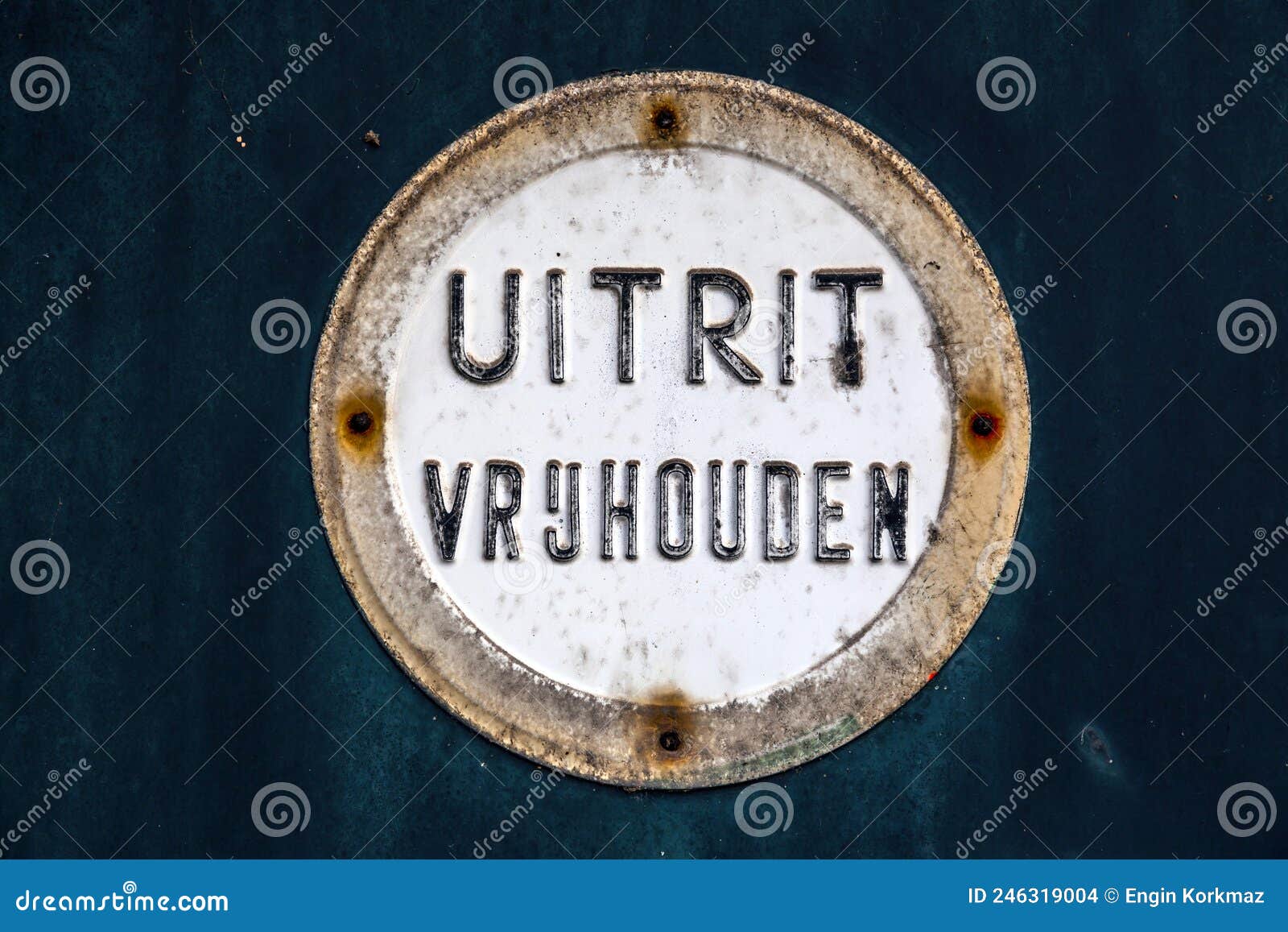 Dutch Garage Door Warning Sign Stock Photo - Image of outside, europe ...