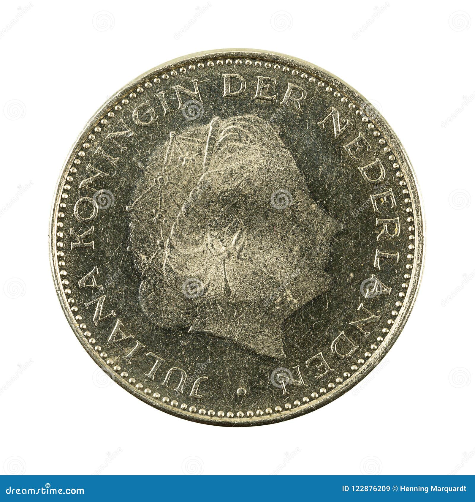 2,5 Dutch Guilder Coin 1978 Reverse Stock Image - Image of macro ...