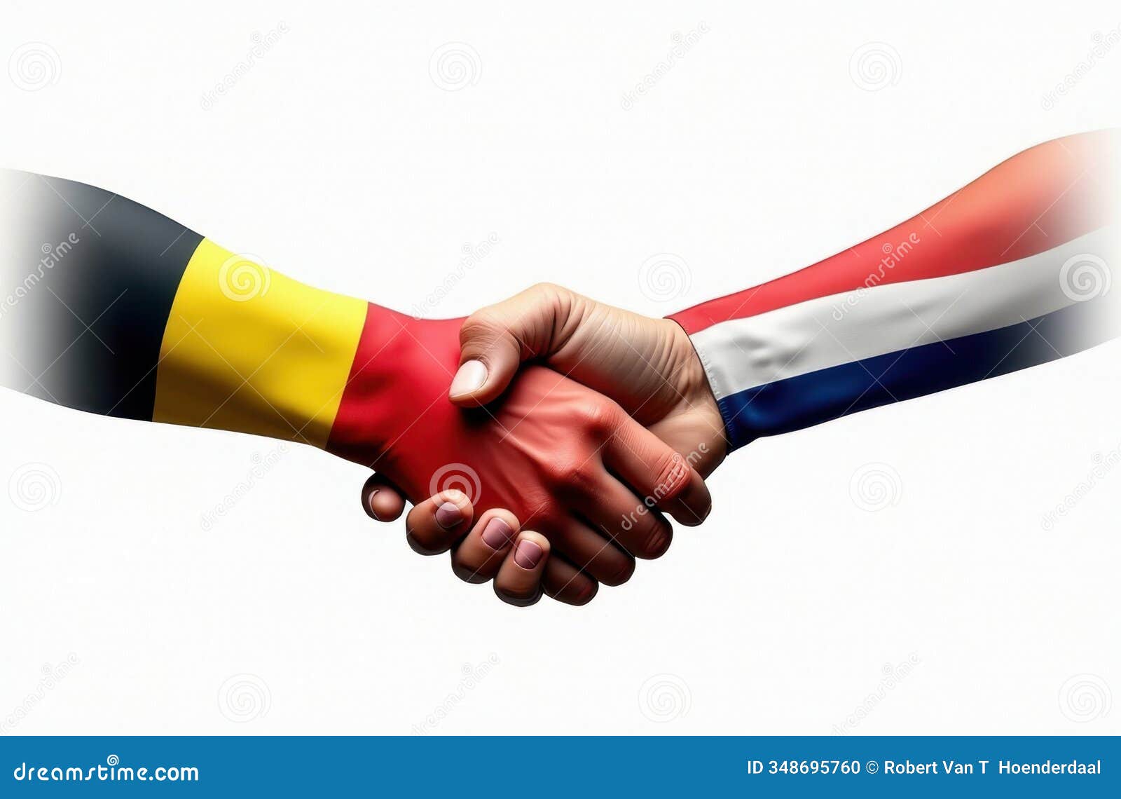 A Dutch Hand Shaking a Belgium Hand at 6-12-2024 Stock Illustration ...