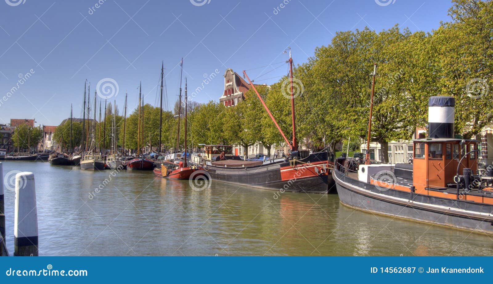 Dutch Historic Boats stock image. Image of tugboat, antique - 14562687