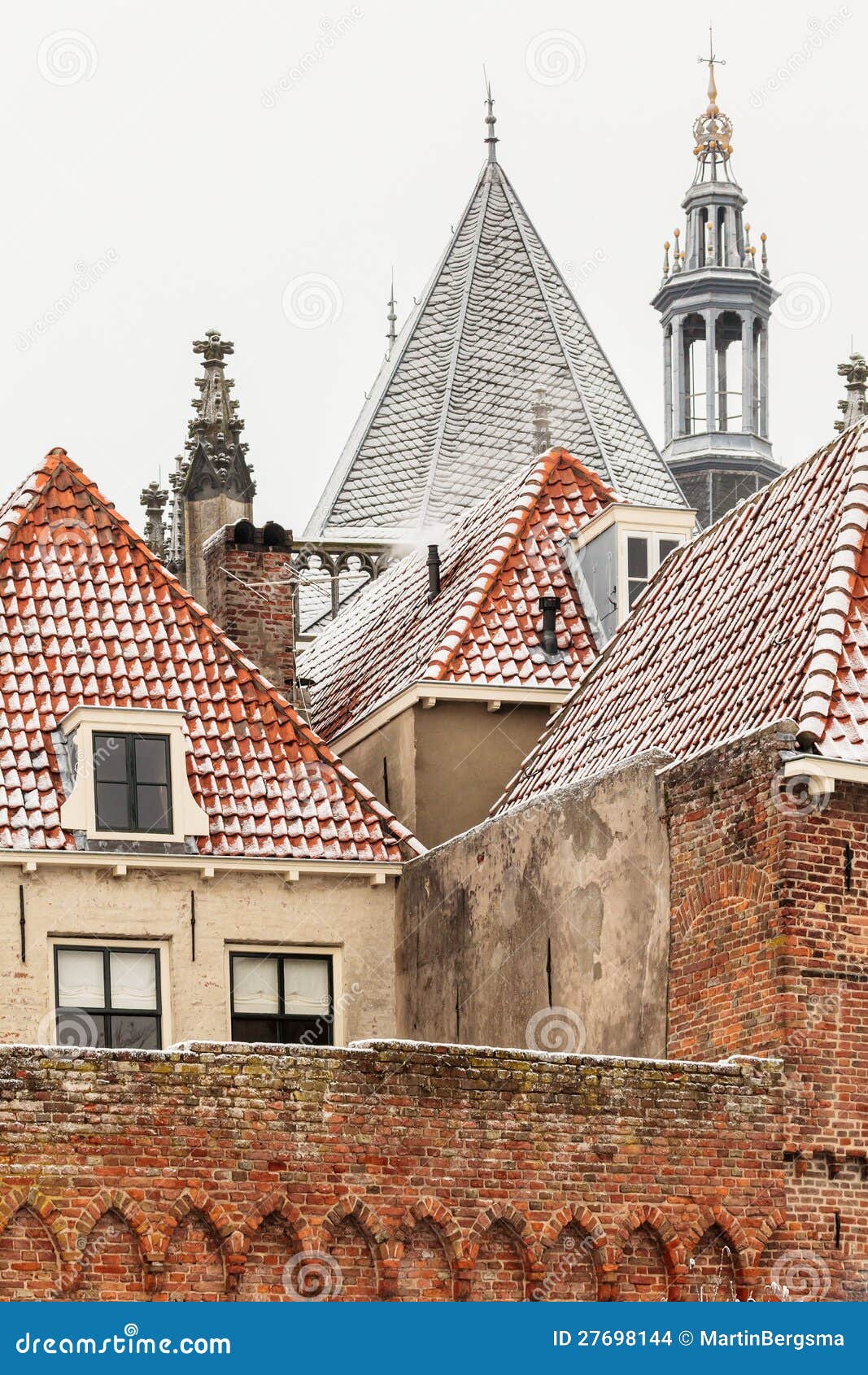 The Dutch Historic Town Zutphen in Winter Stock Photo - Image of ...