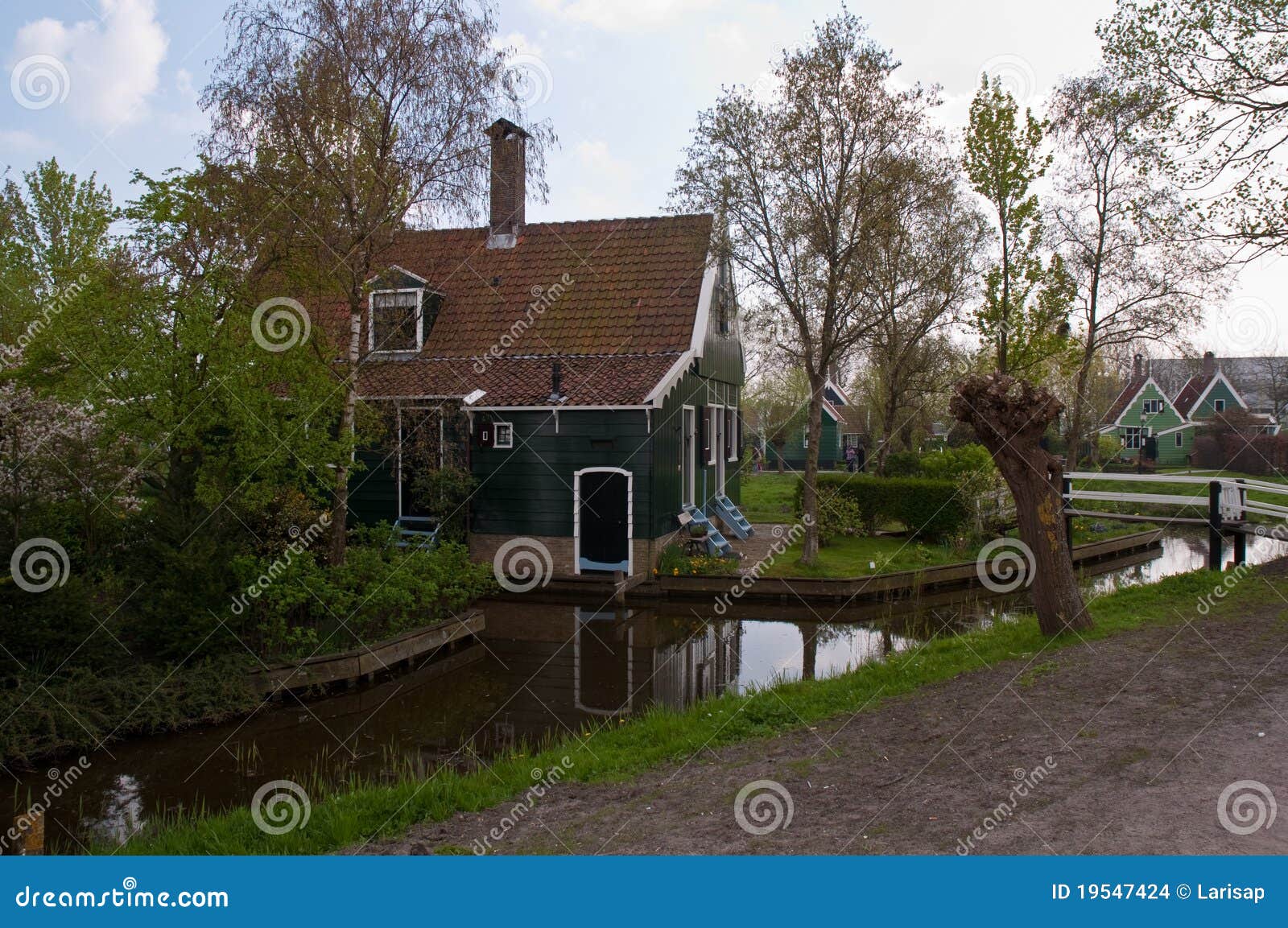 Dutch landscape . stock photo. Image of apartment, green - 19547424