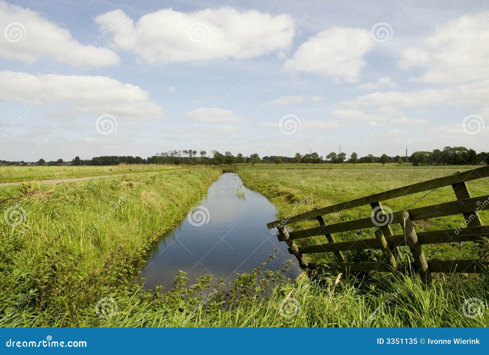 Dutch landscape stock image. Image of green, landscape - 3351135