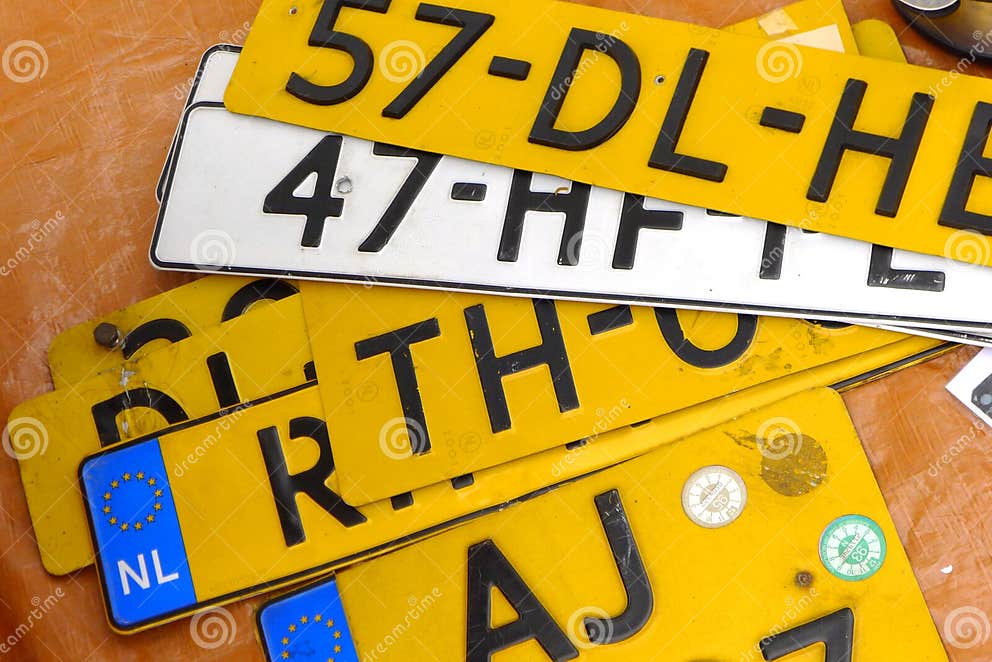 Dutch license plates stock image. Image of stars, motor - 92866807