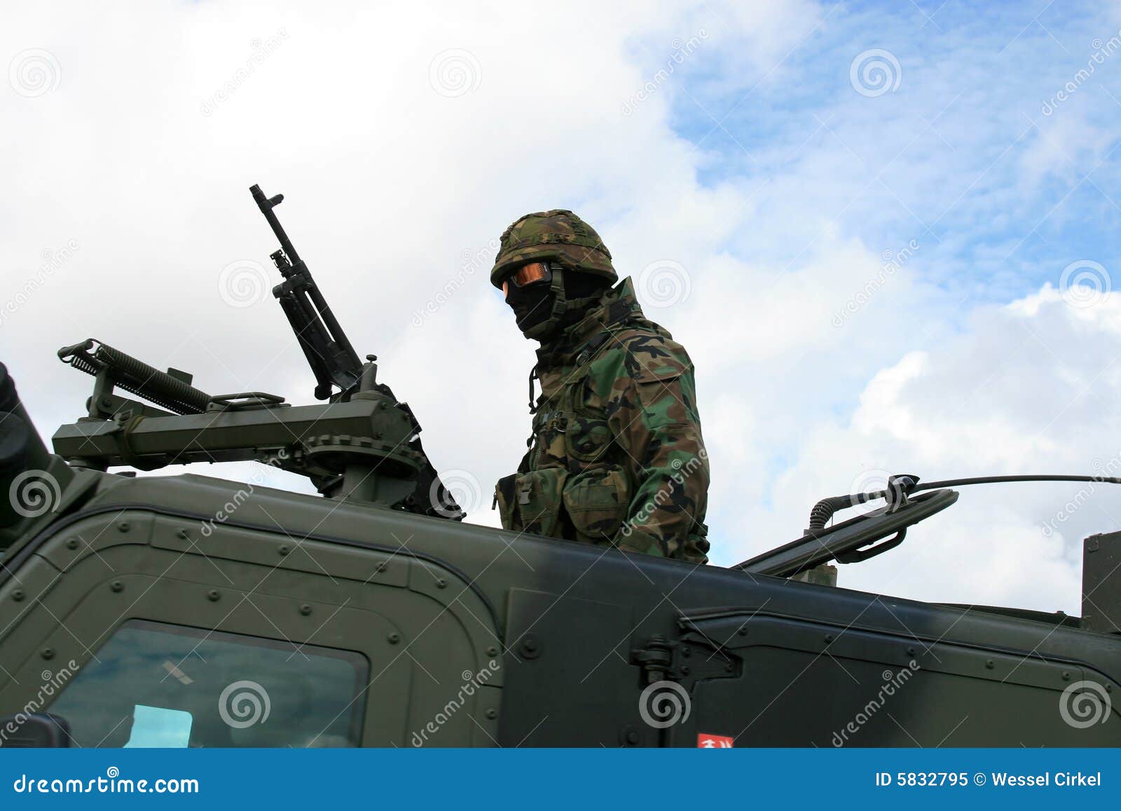Dutch marine upon tank stock image. Image of crew, army - 5832795