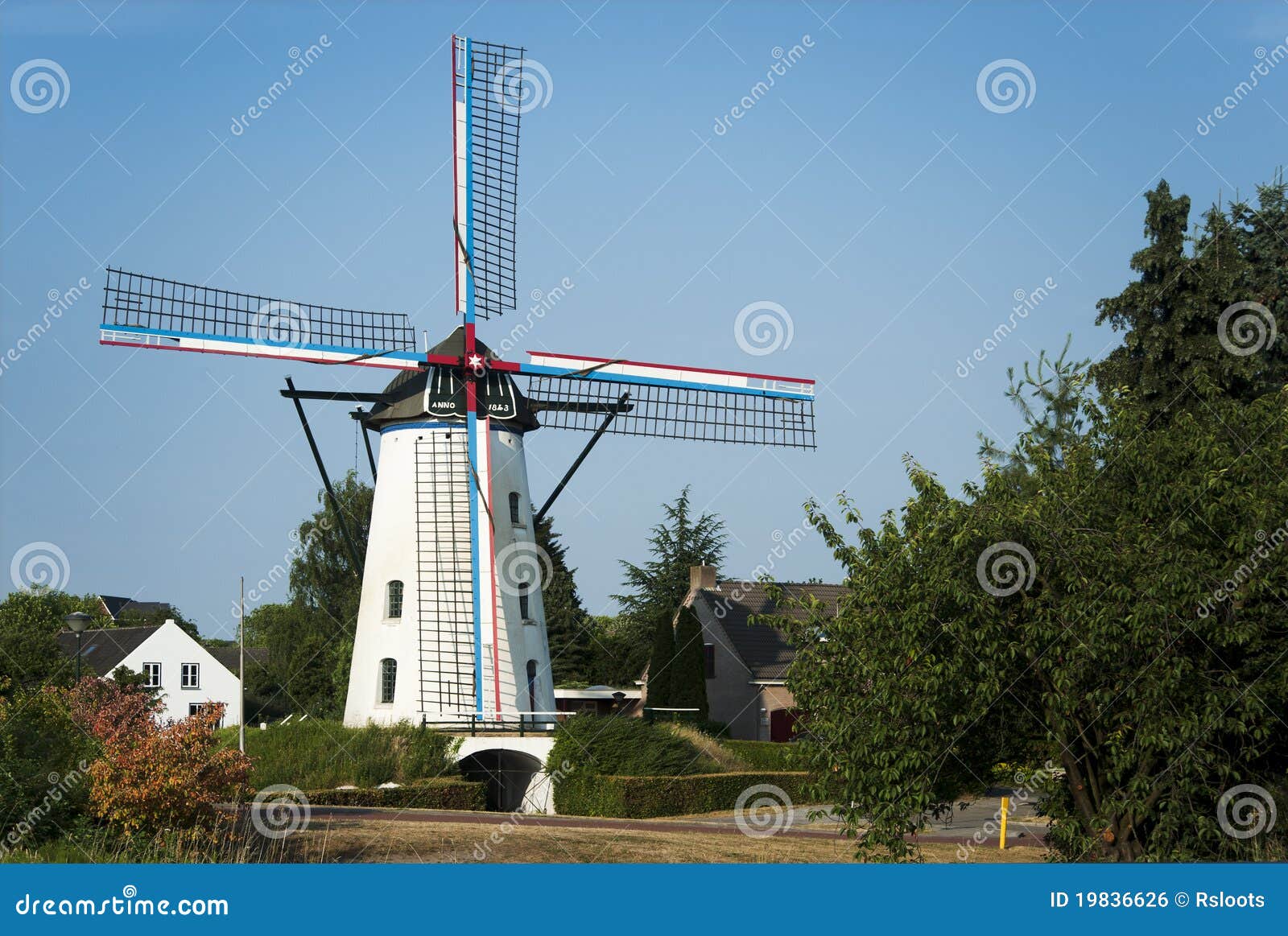 Dutch mill stock photo. Image of netherlands, belt, heritage - 19836626