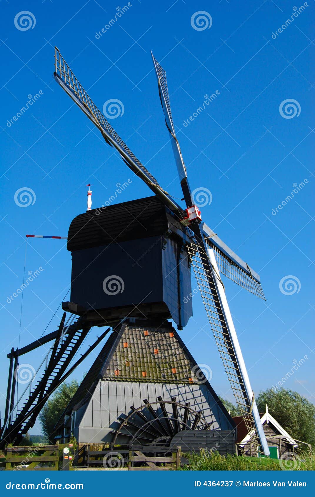 Dutch mill stock image. Image of horizon, milling, cloudscape - 4364237