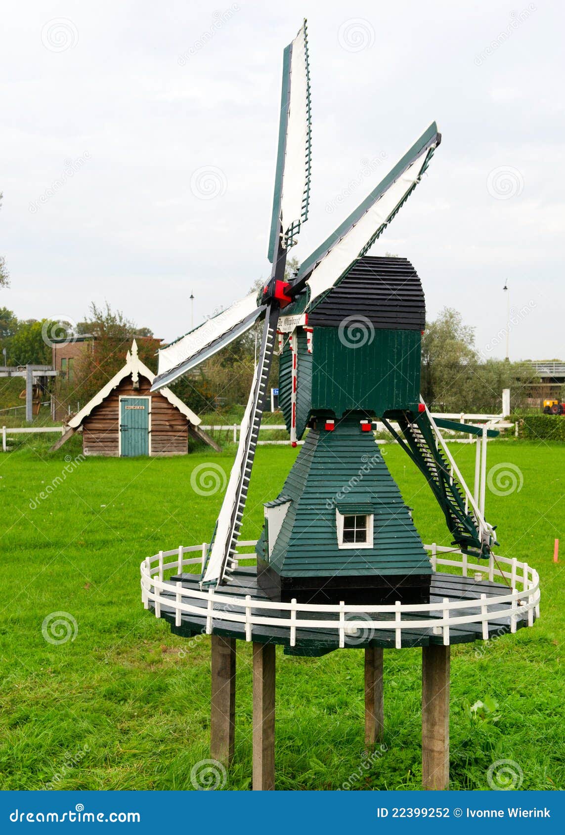 Dutch miniature windmill stock photo. Image of green - 22399252