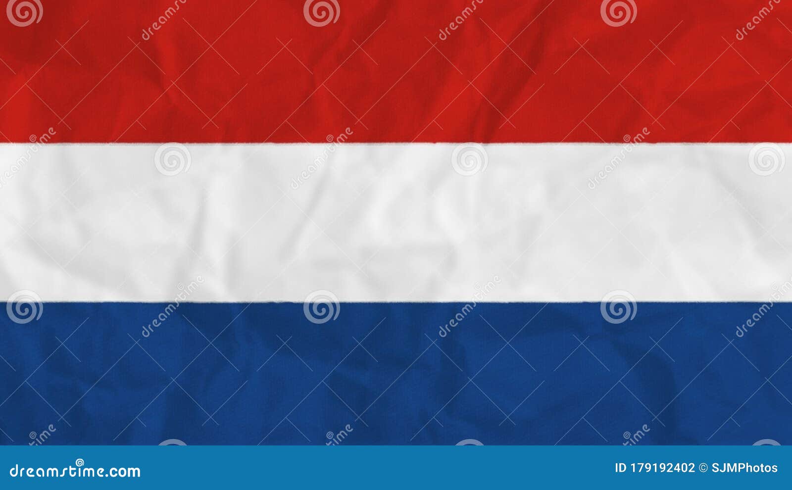 The Dutch National Flag with a Subtle Creased Fabric Texture Stock ...