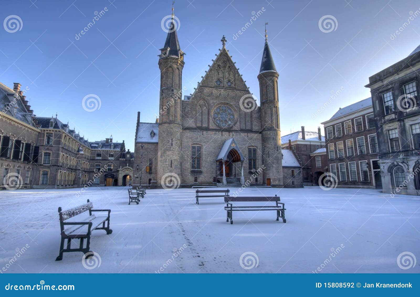 Dutch Parliament in Snow stock photo. Image of netherlands - 15808592