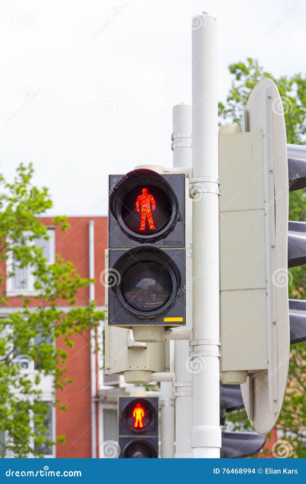Dutch pedestrian light stock photo. Image of wait, road - 76468994