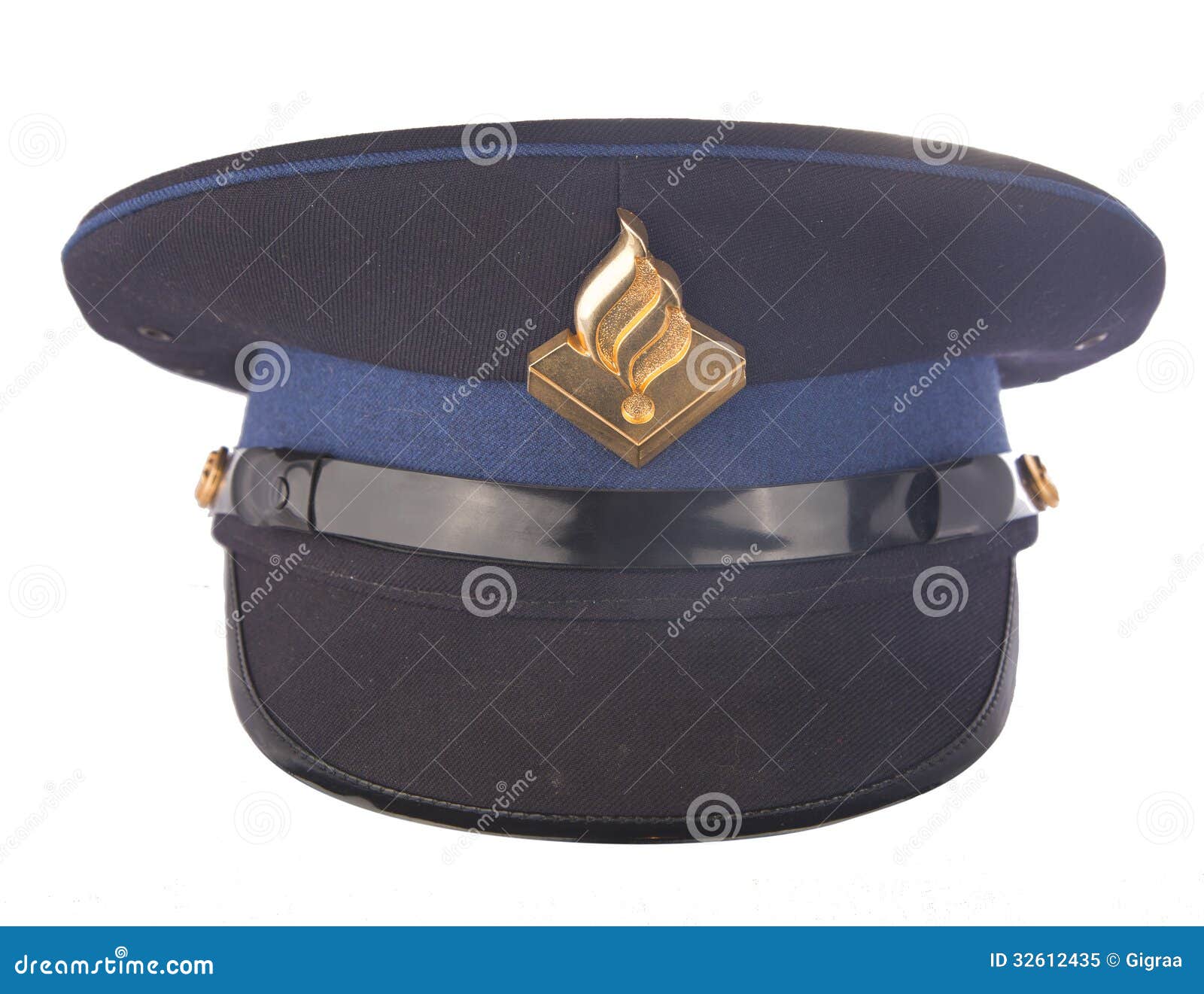 Dutch Police Cap Isolated on White Stock Image - Image of enforcement ...