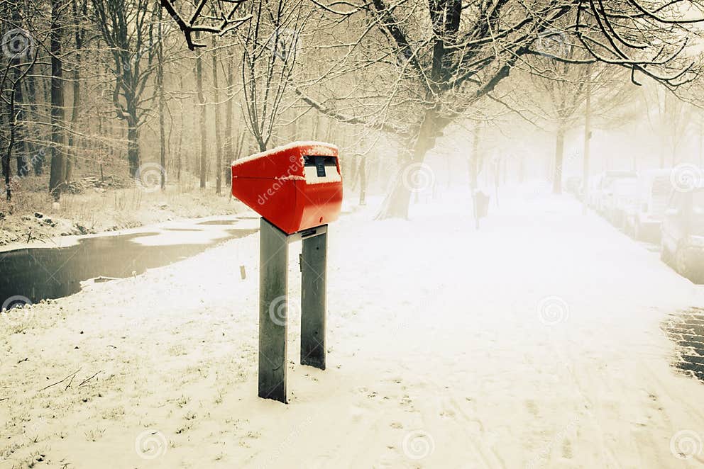 Dutch post box stock photo. Image of winter, snow, postage - 29500594