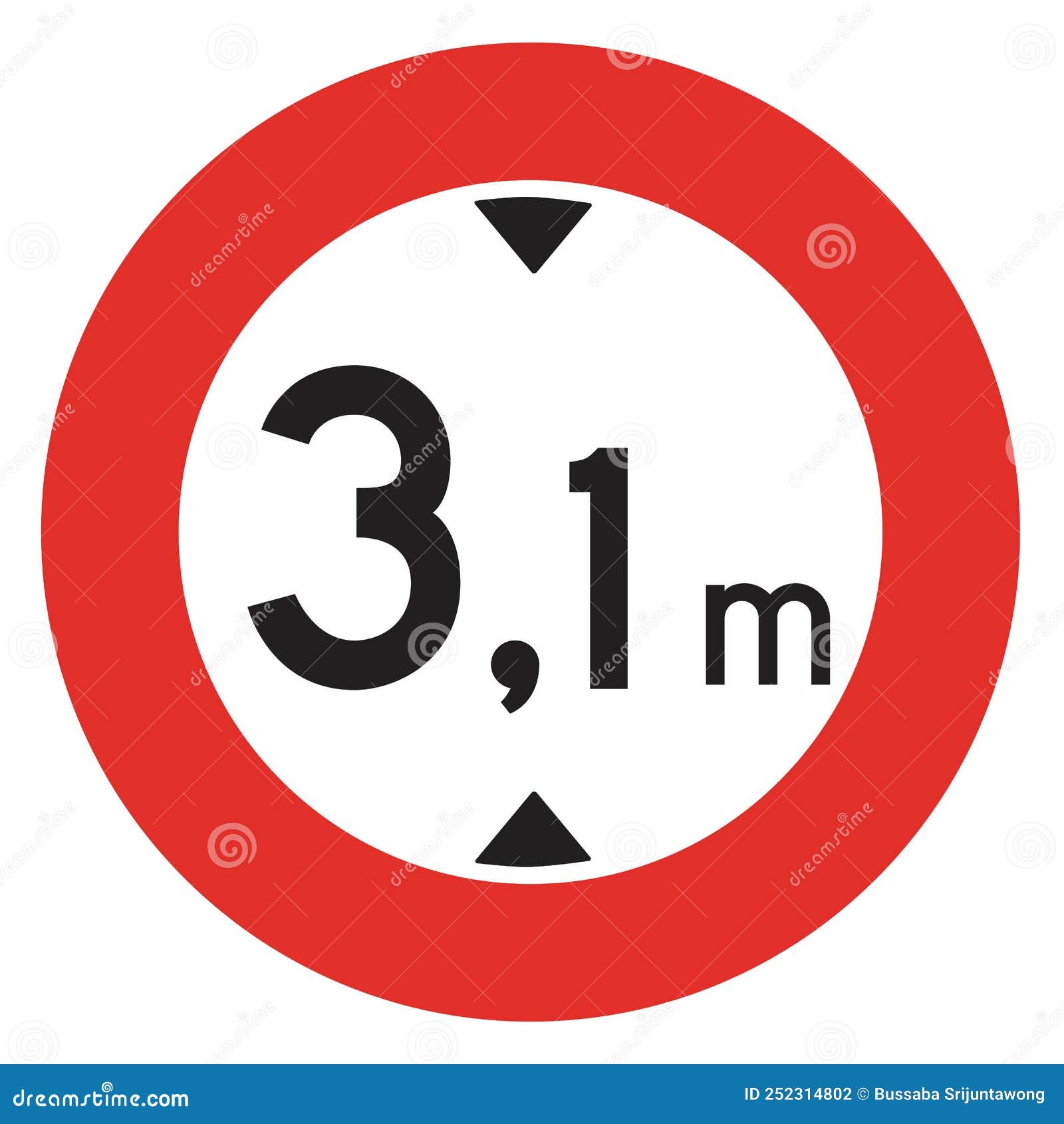 A Dutch Prohibition Sign - Height Limit Stock Illustration ...