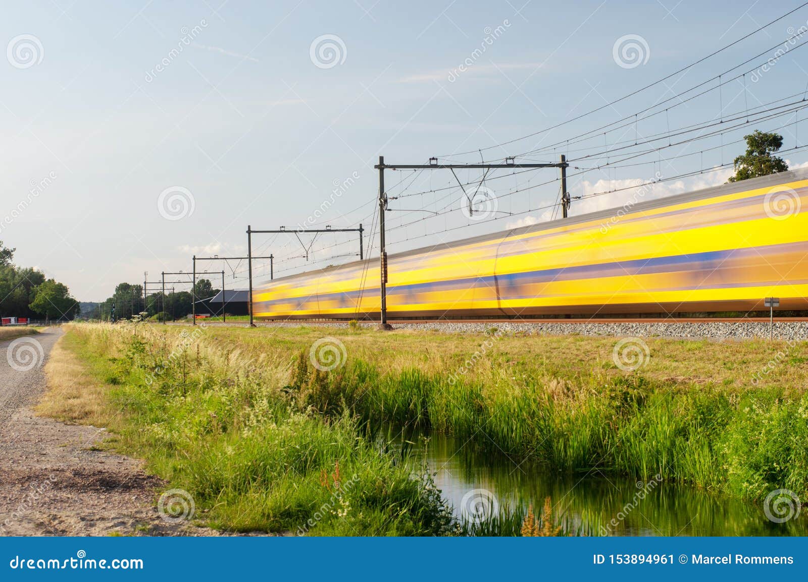 Dutch railway train stock image. Image of carrying, locomotive - 153894961