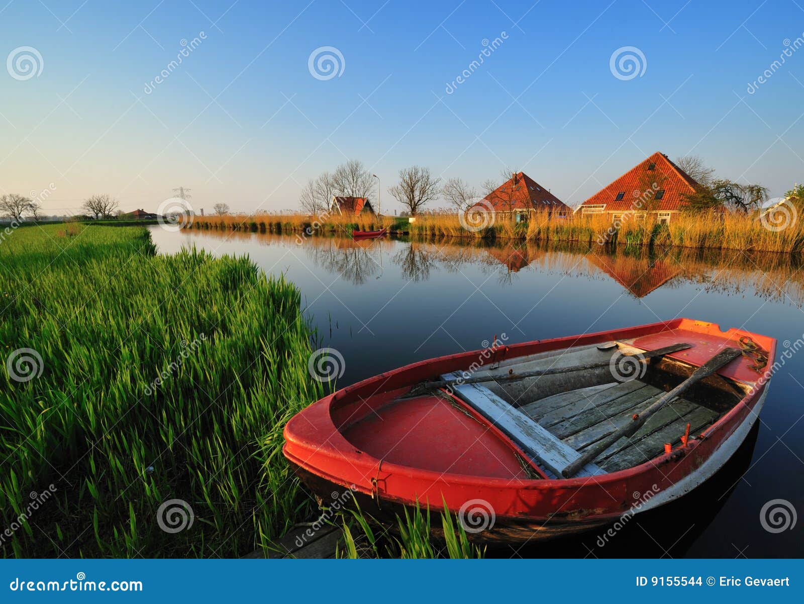 Dutch river landscape stock photo. Image of landscape - 9155544