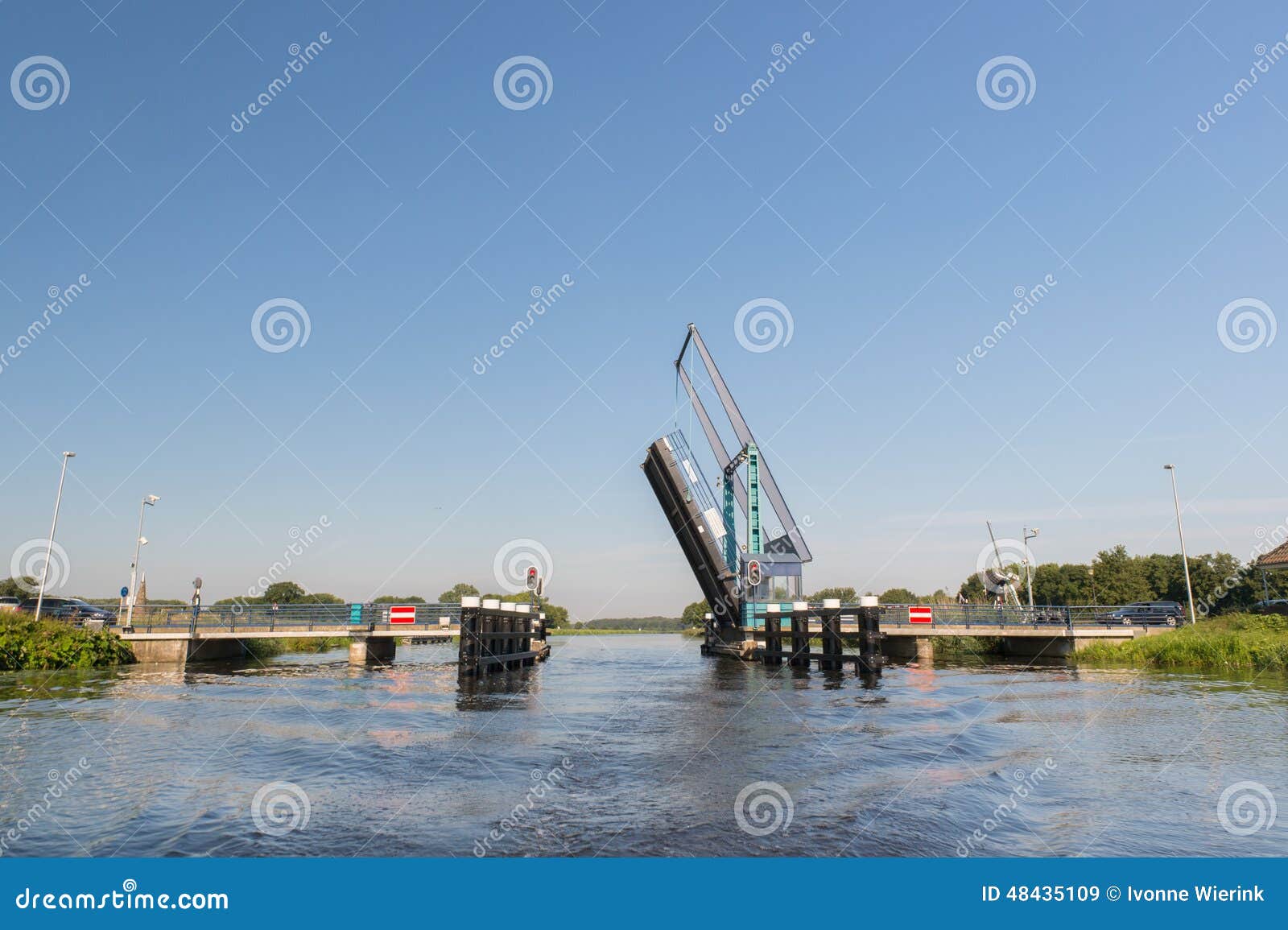 Dutch River with Open Bridge Stock Image - Image of dutch, small: 48435109