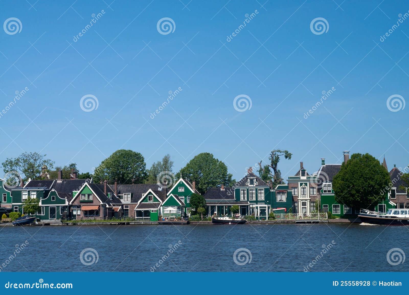 Dutch Riverside stock photo. Image of ship, ferry, zaanse - 25558928
