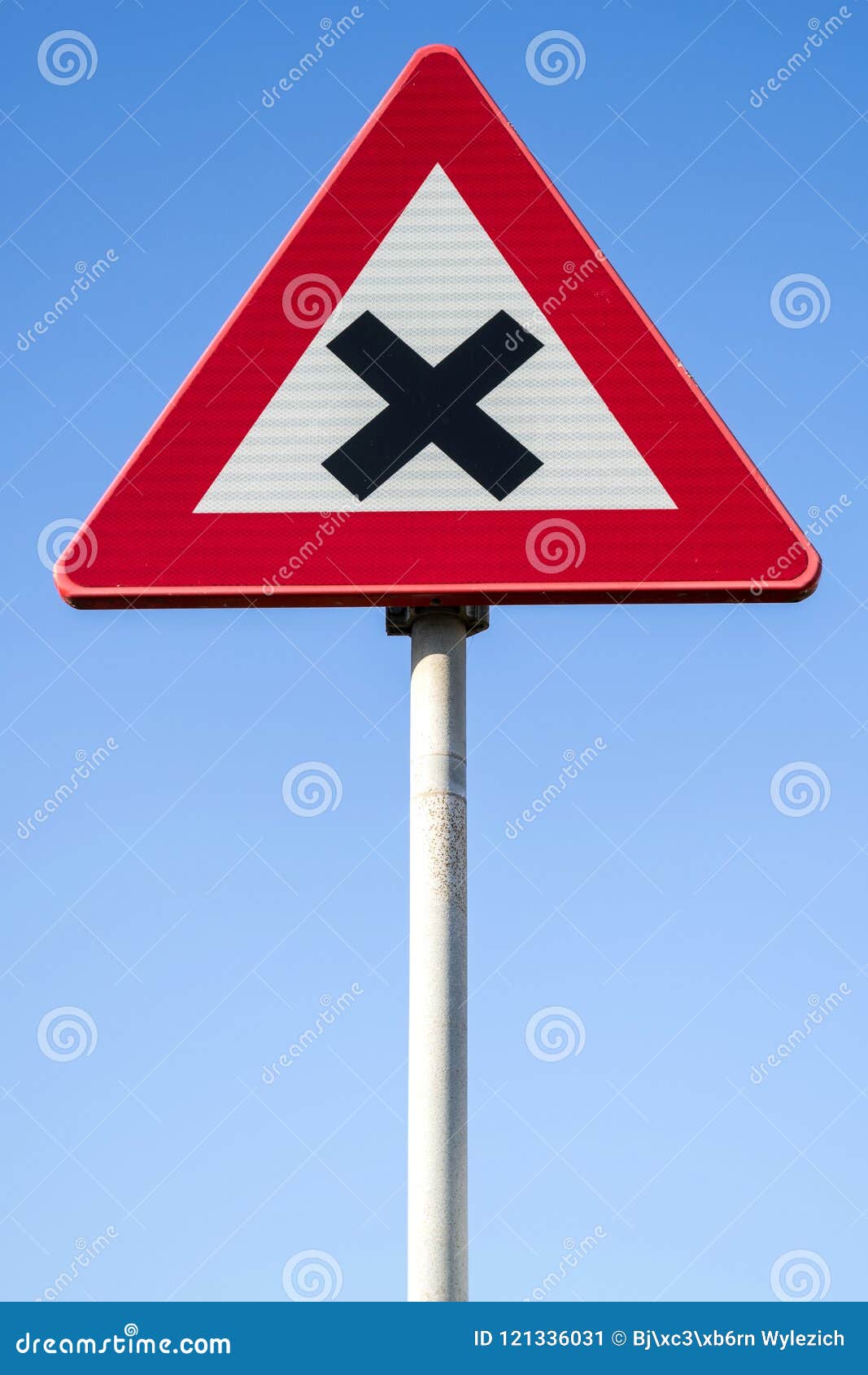 Dangerous crossing stock image. Image of caution, regulation - 121336031