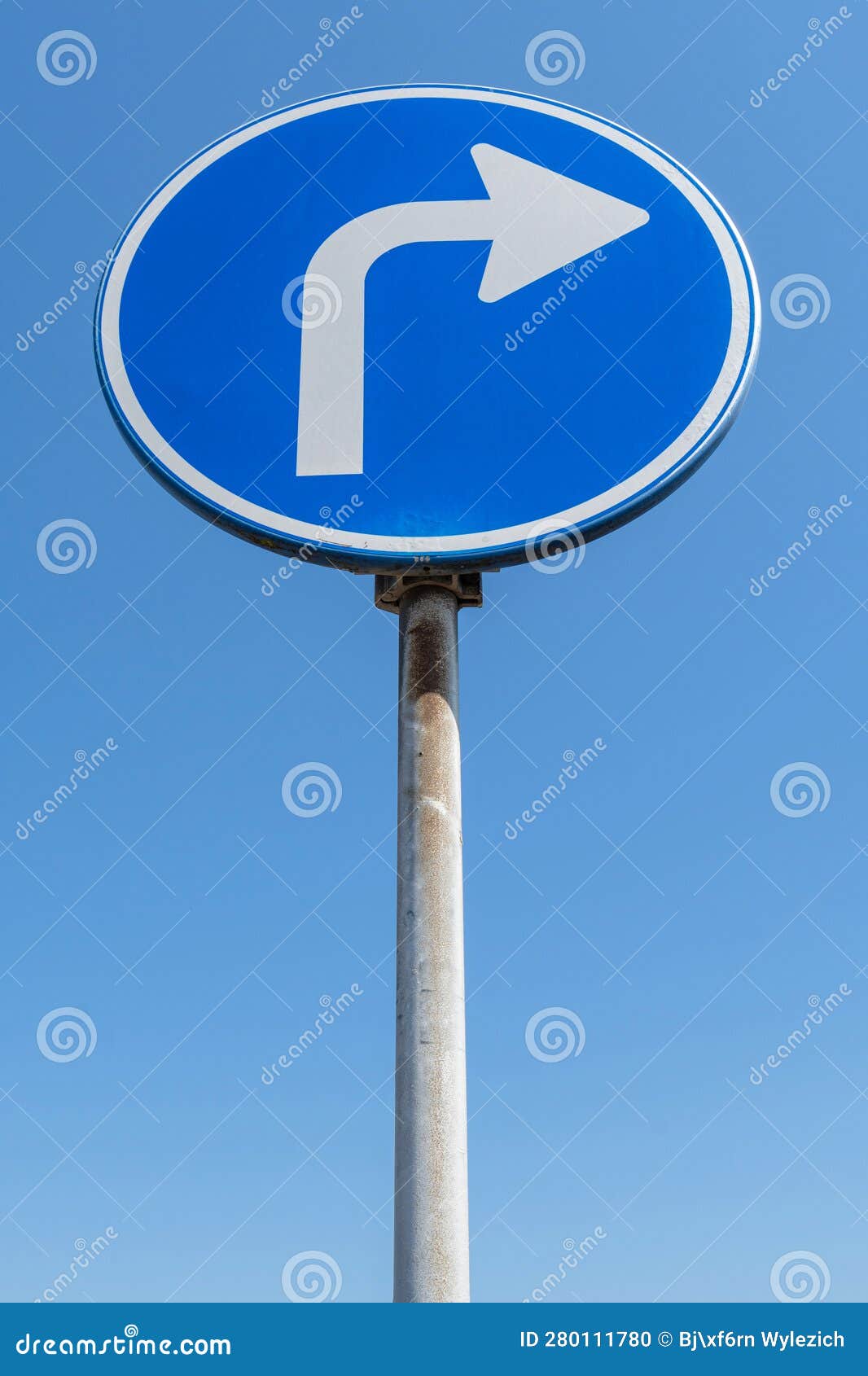 Turn right ahead stock photo. Image of road, street - 280111780
