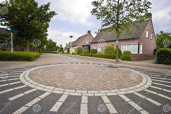 Dutch roundabout stock image. Image of detached, cobblestones - 5352607