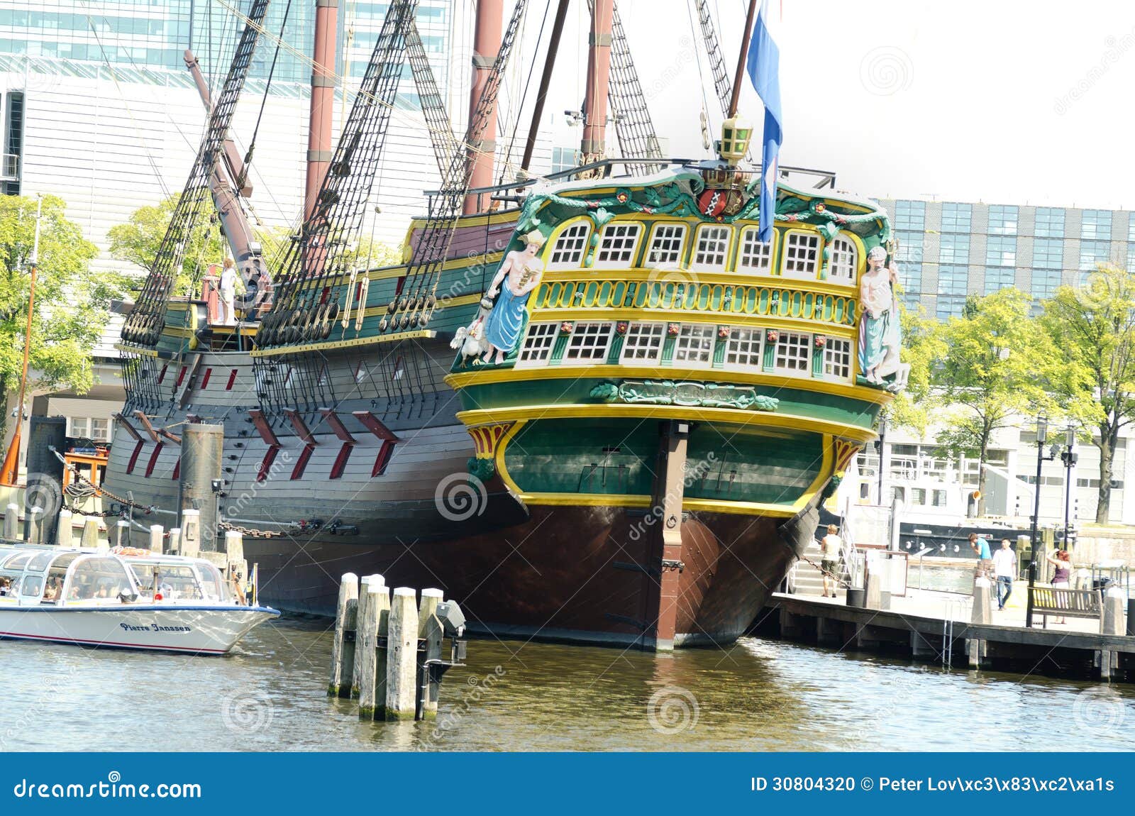Dutch ship editorial image. Image of harbor, monuments - 30804320
