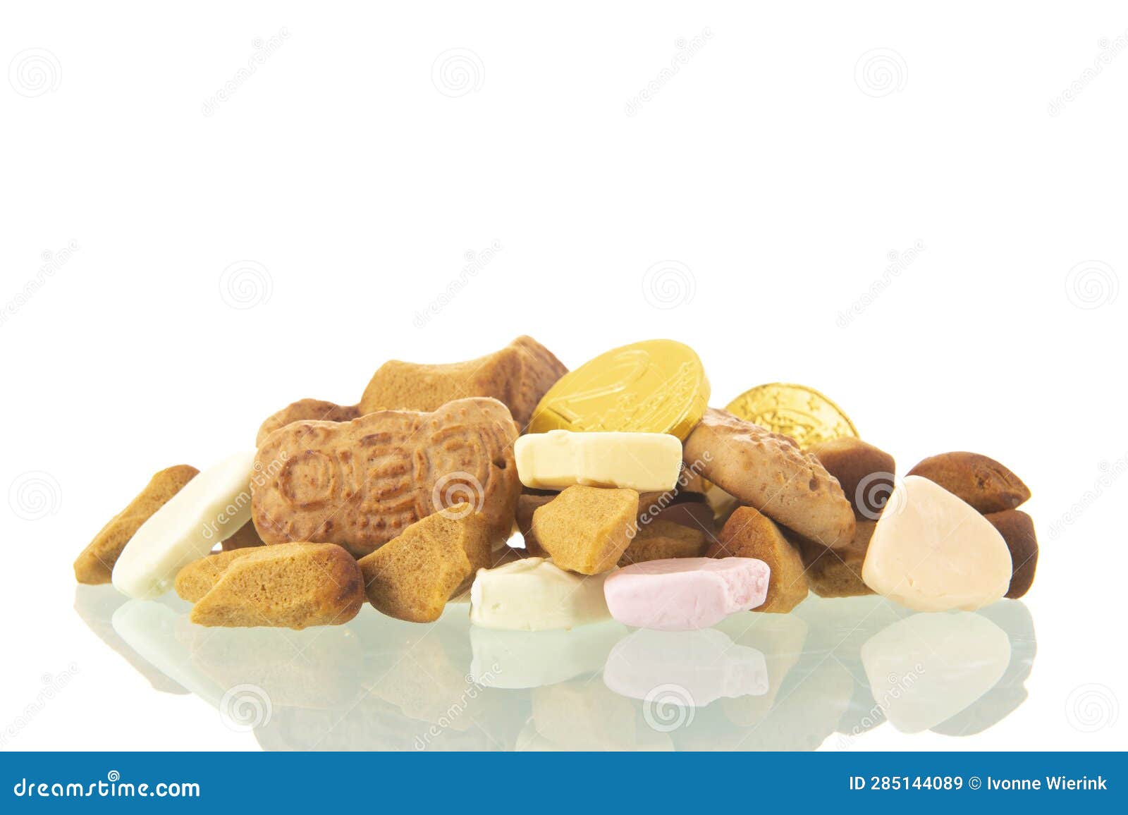 Dutch Sinterklaas Candy Isolated Over White Background Stock Image ...