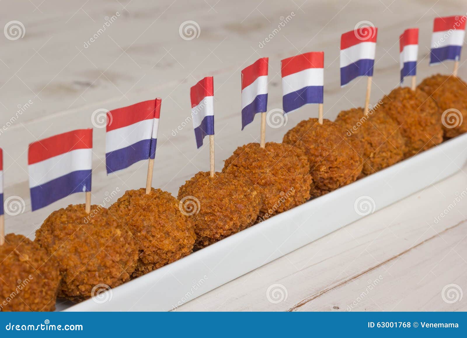 Dutch Snacks with Little Dutch Flags Stock Photo - Image of borrel ...