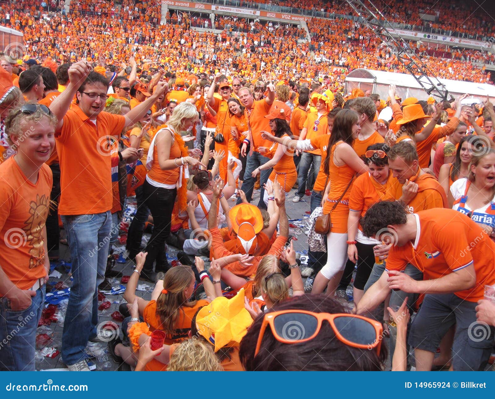 Dutch Soccer Fans editorial stock image. Image of flag - 14965924