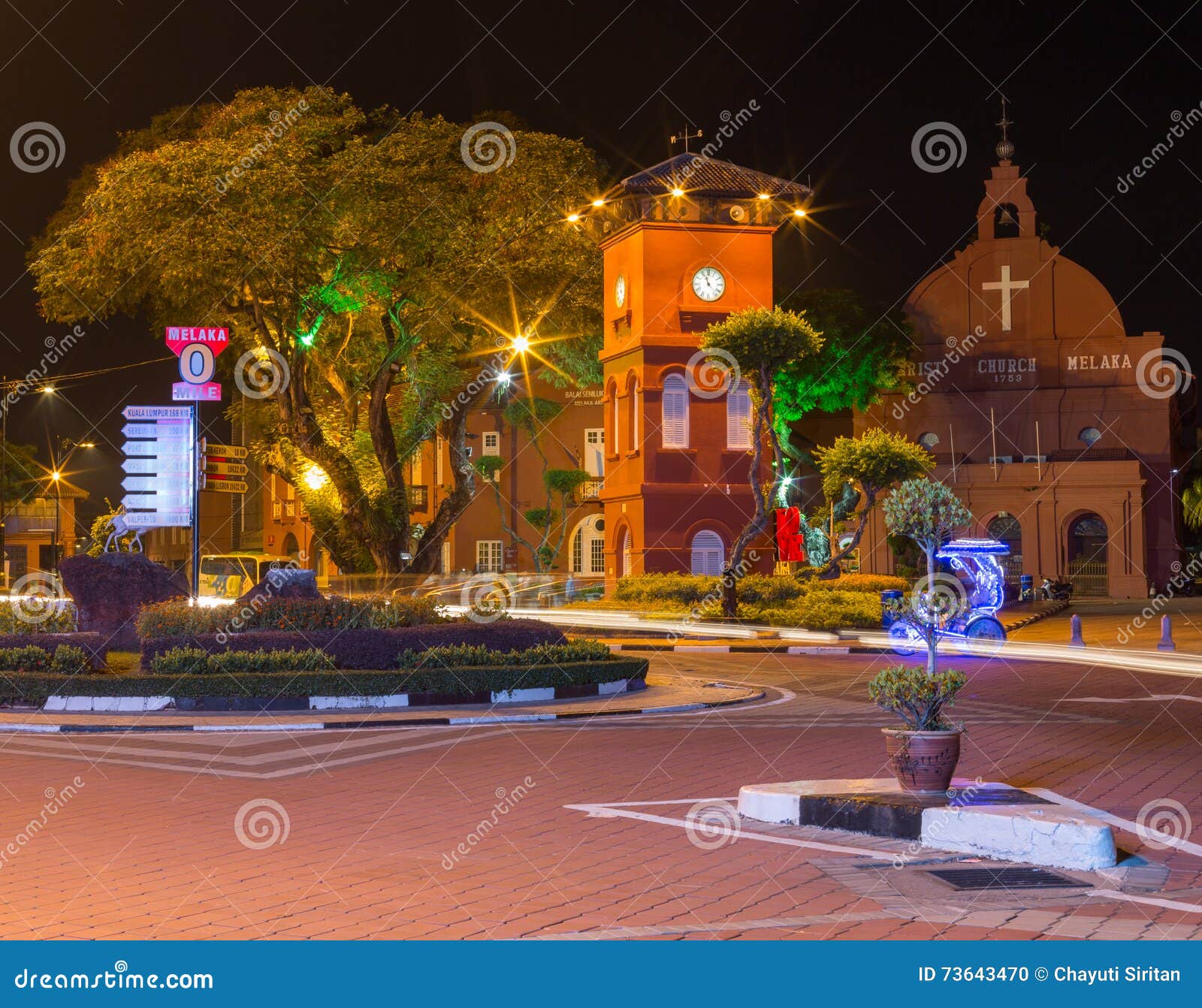 Dutch Square in the Historic Center of Malacca Stock Photo - Image of ...