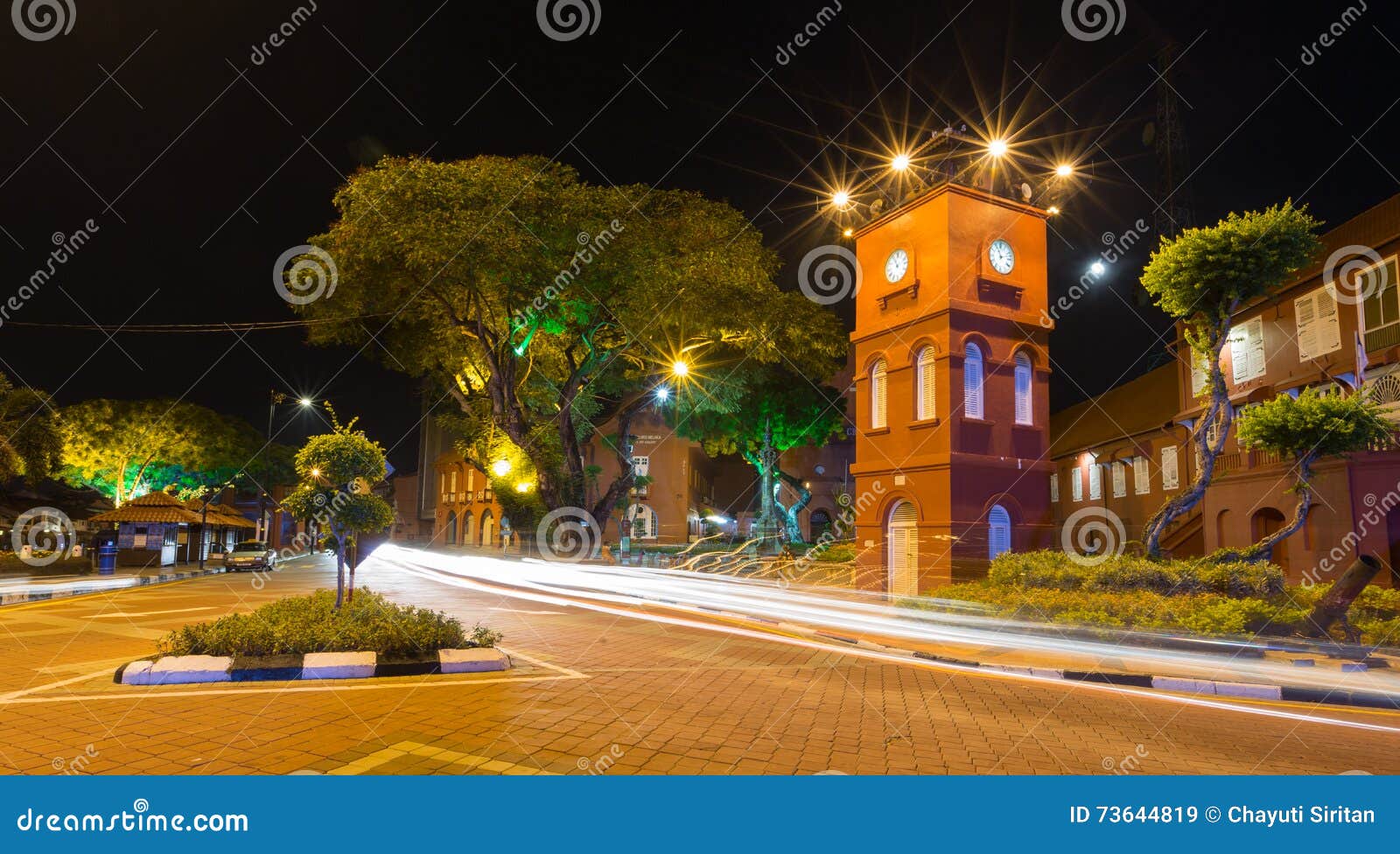 Dutch Square in the Historic Center of Malacca Stock Image - Image of ...