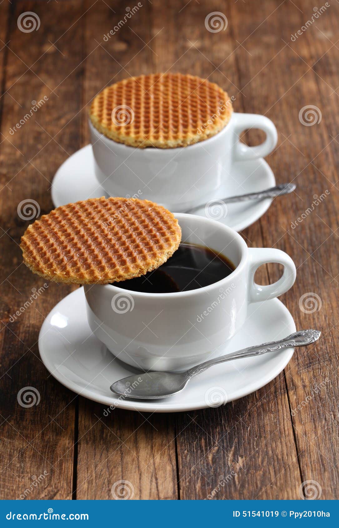 Dutch stroopwafel stock image. Image of drink, coffeebreak - 51541019