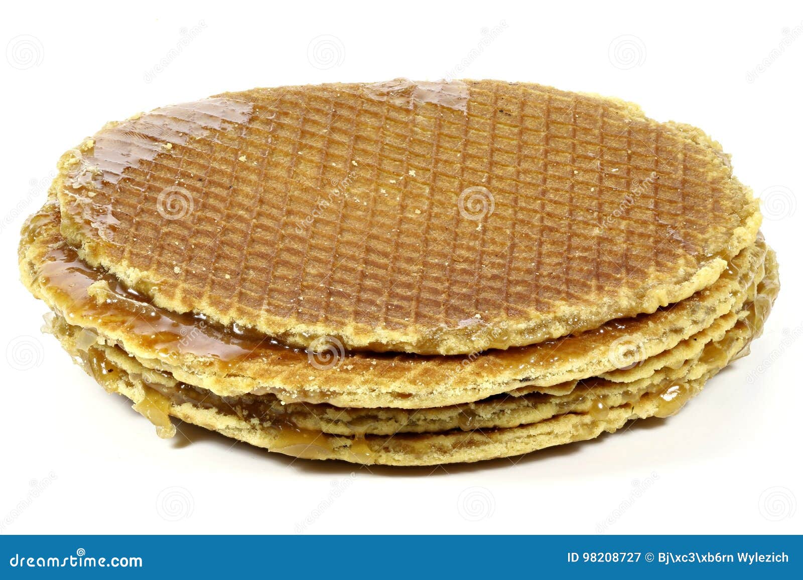 Dutch syrup waffles stock image. Image of white, isolated - 98208727