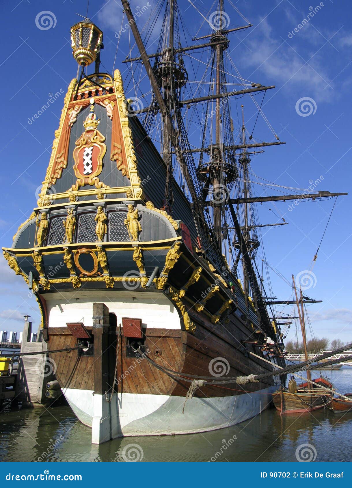 Dutch tall ship 1 stock photo. Image of mooring, holland - 90702