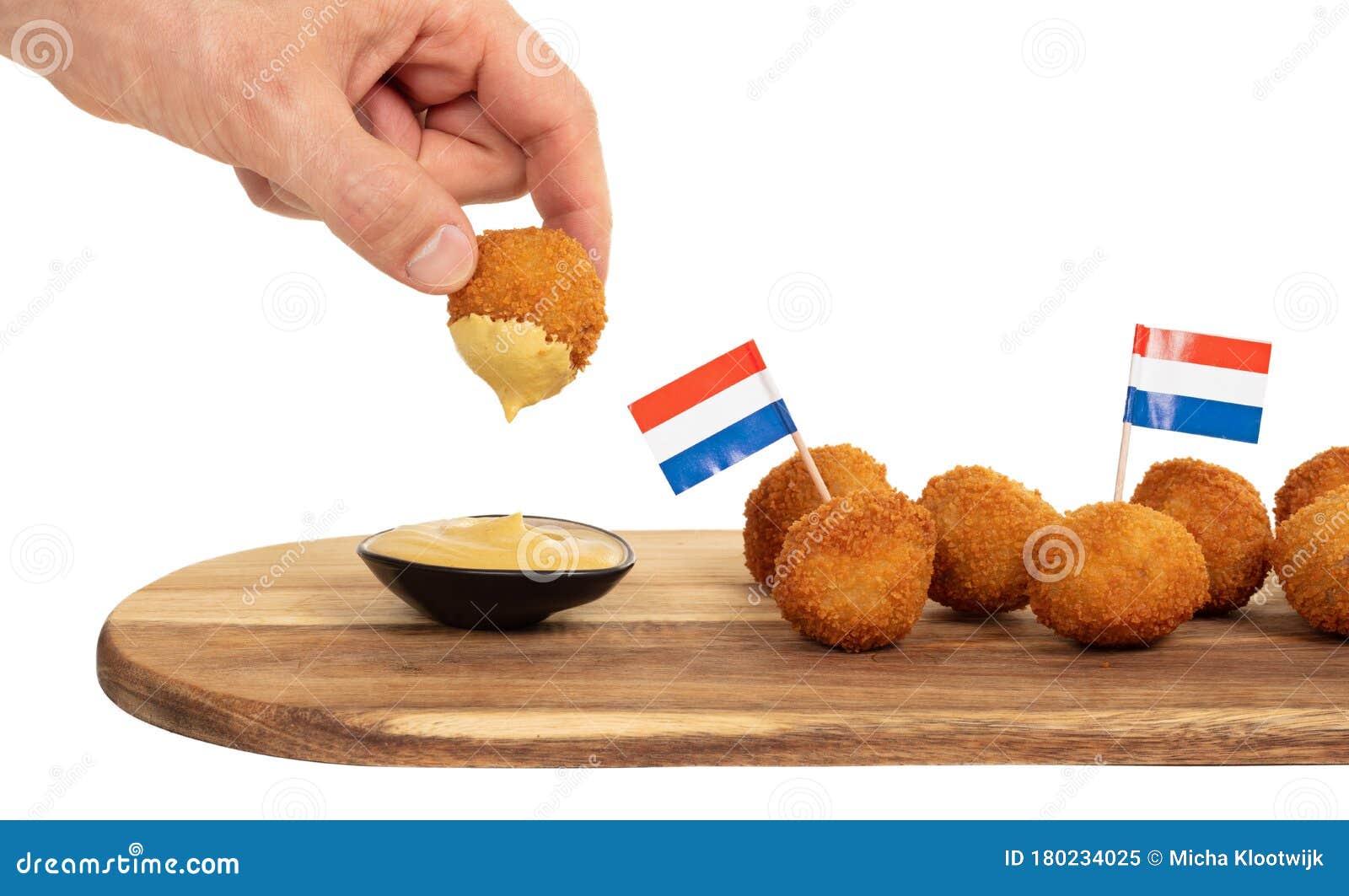 Dutch Traditional Snack Bitterbal in a Hand Stock Image - Image of ...