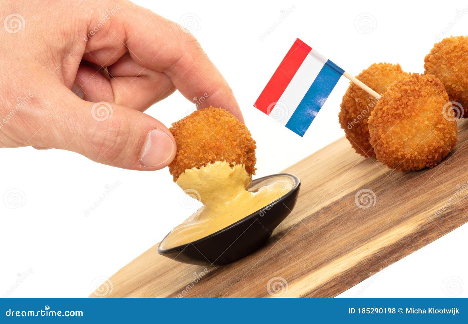 Dutch Traditional Snack Bitterbal in a Hand Stock Photo - Image of ...