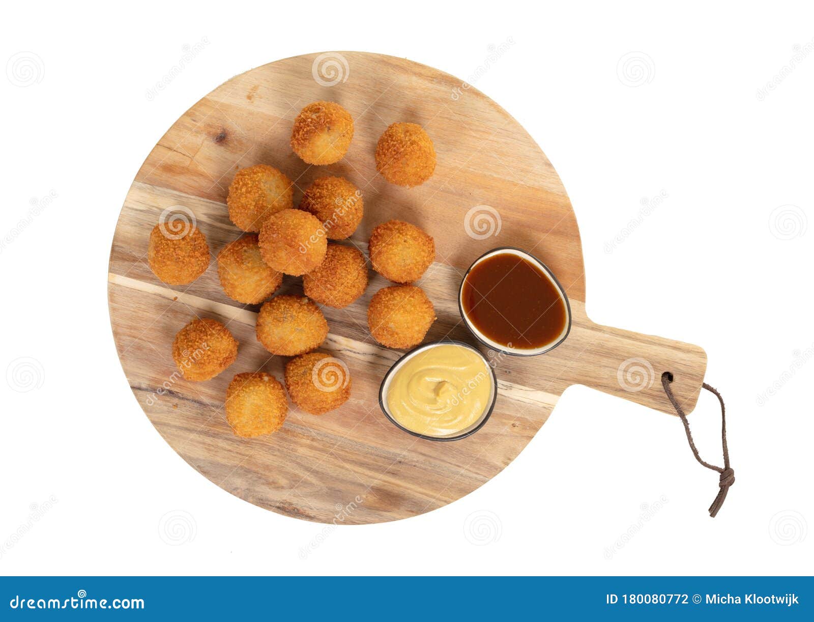 Dutch Traditional Snack Bitterbal on a Serving Board Stock Photo ...