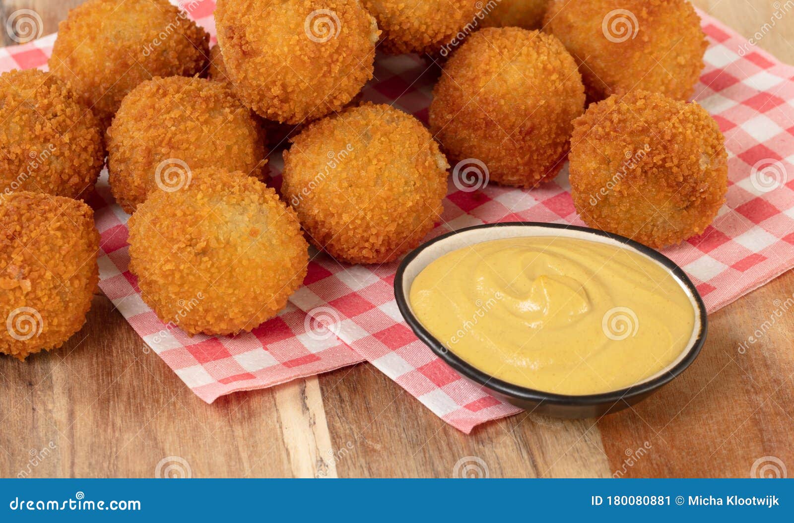 Dutch Traditional Snack Bitterbal on a Serving Board Stock Image ...