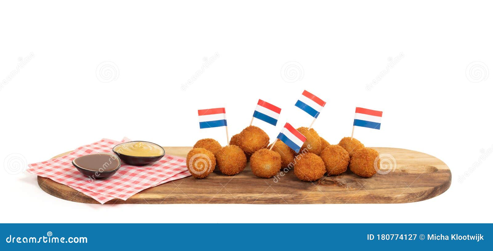 Dutch Traditional Snack Bitterbal on a Serving Board Stock Image ...