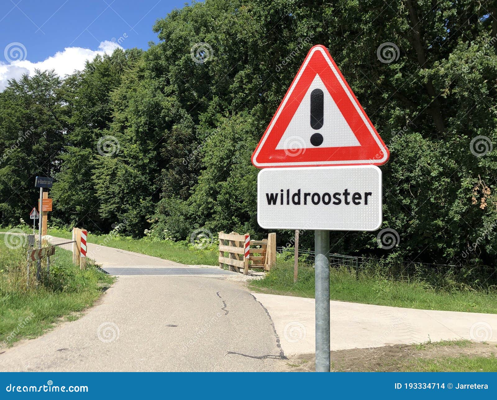 Cattle grid warning. stock photo. Image of protection - 193334714