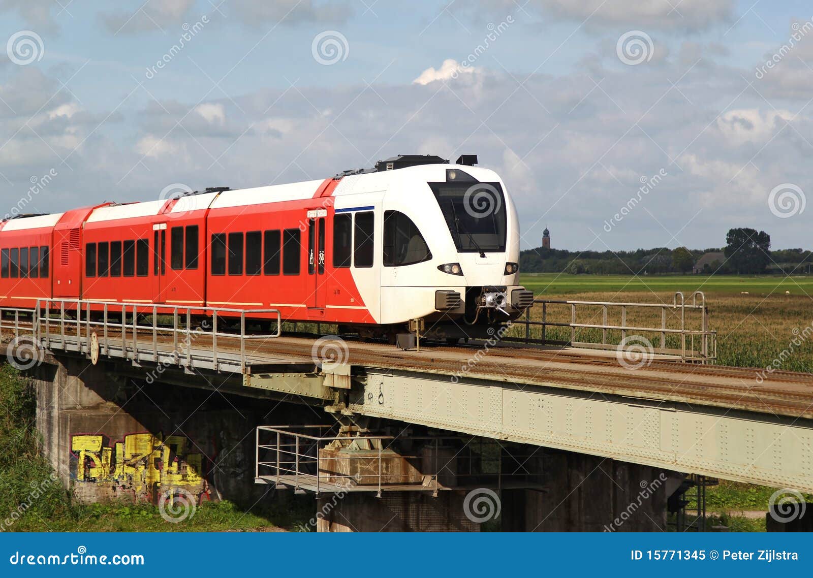 Dutch train stock image. Image of iron, transport, bridge - 15771345