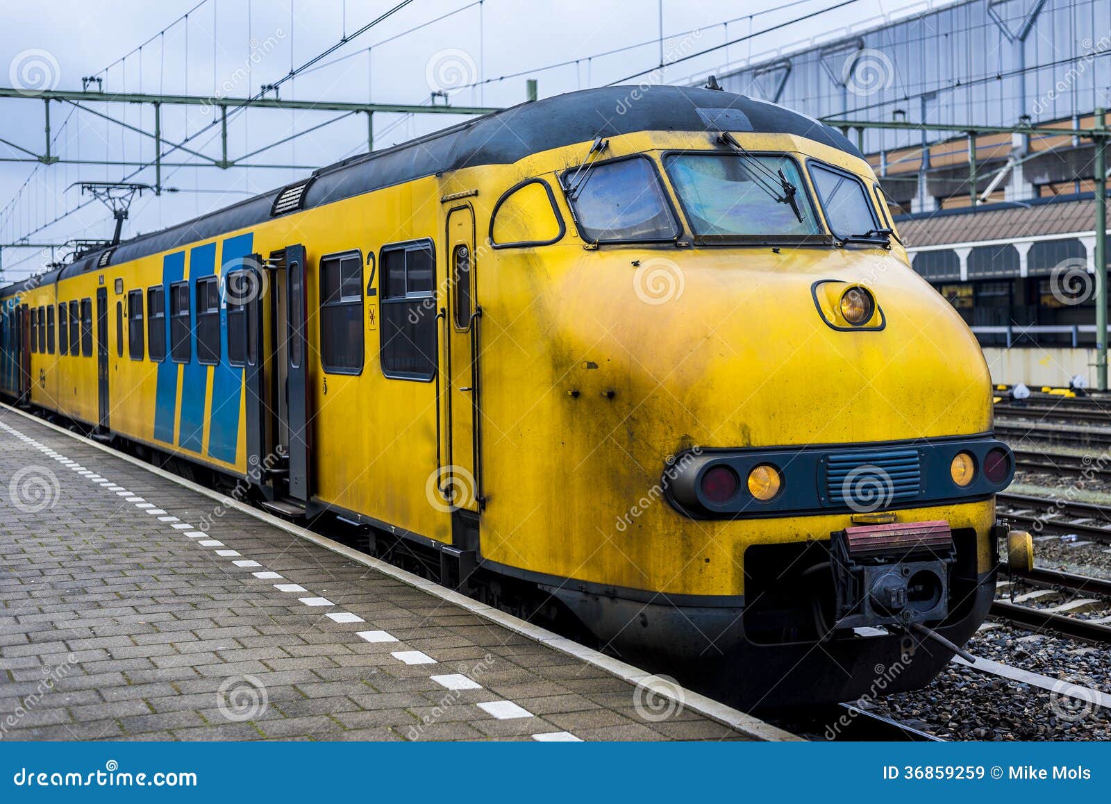 Dutch train stock image. Image of rails, railroad, wires - 36859259