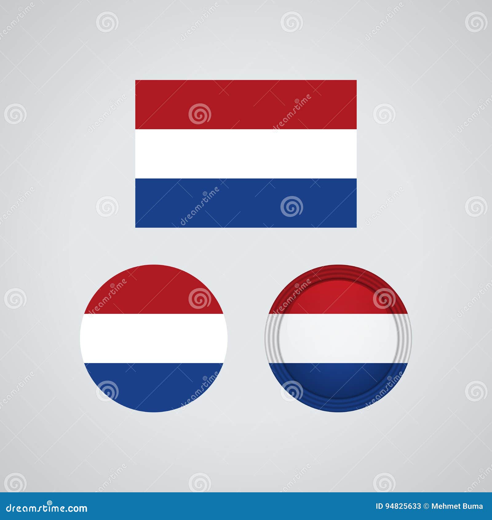 Dutch Trio Flags Vector Illustration Stock Illustrations – 2 Dutch Trio ...