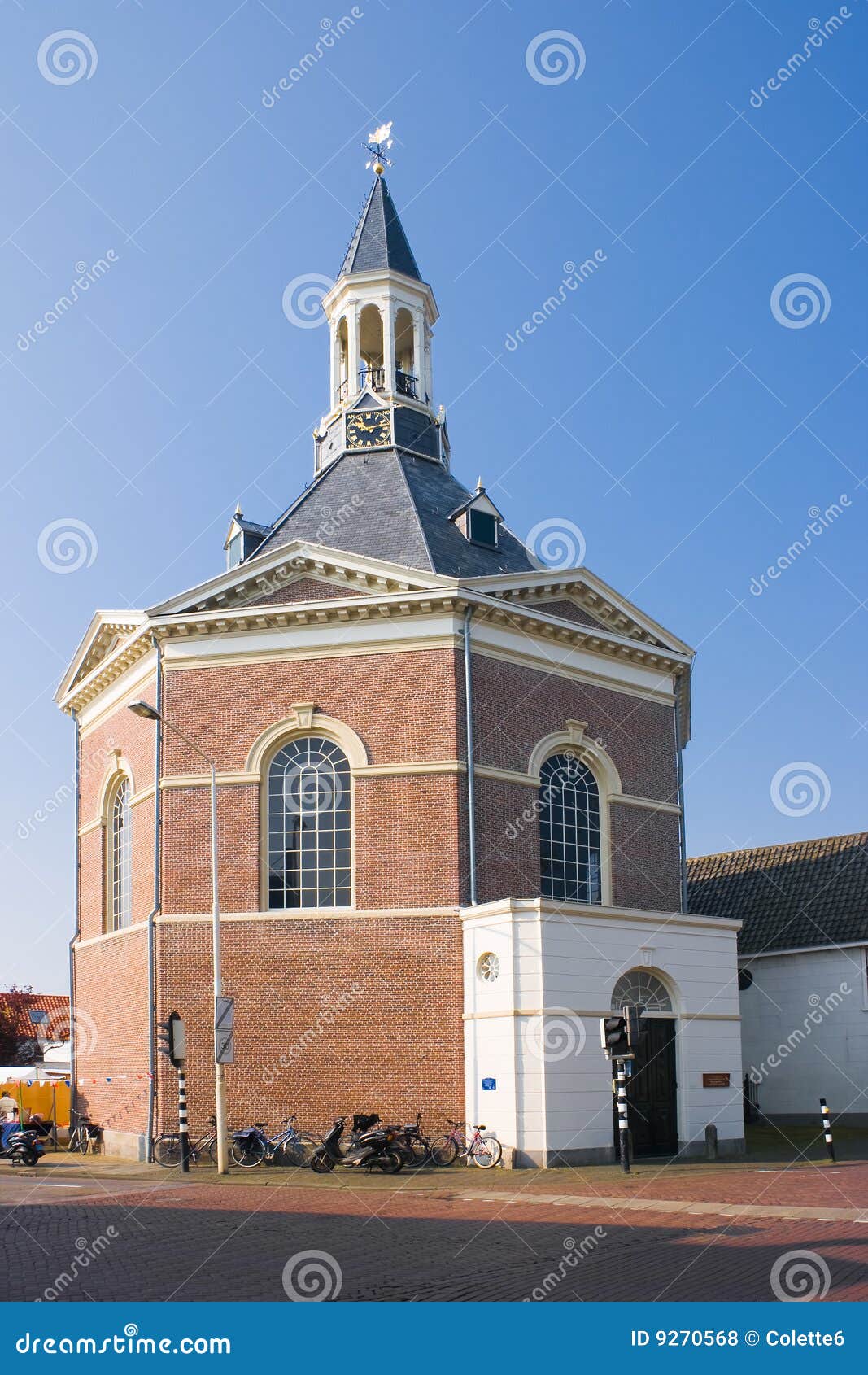 Dutch village church stock photo. Image of netherlands - 9270568