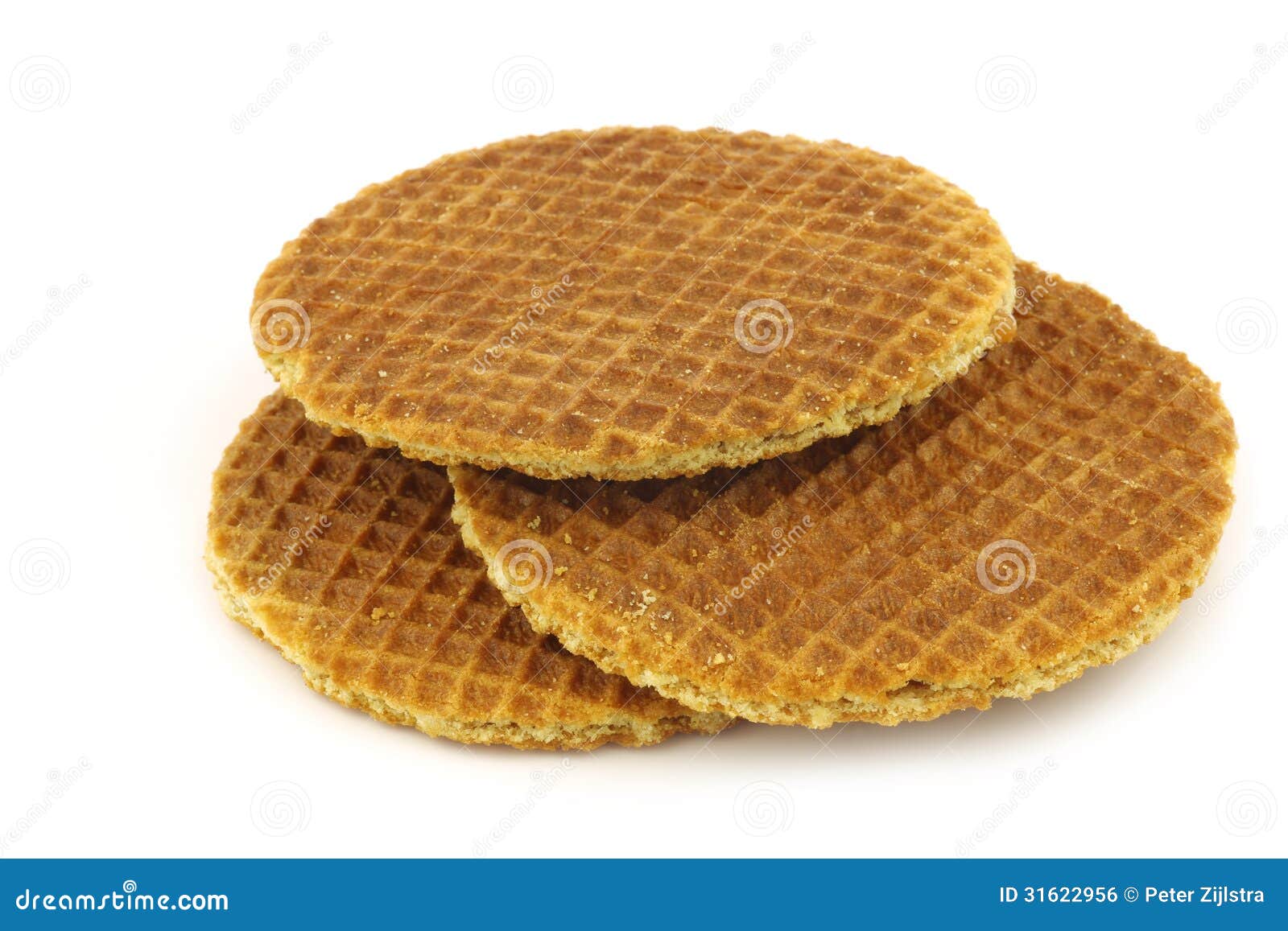 Dutch Waffle Called a Stroopwafel Stock Photo - Image of bake, brown ...