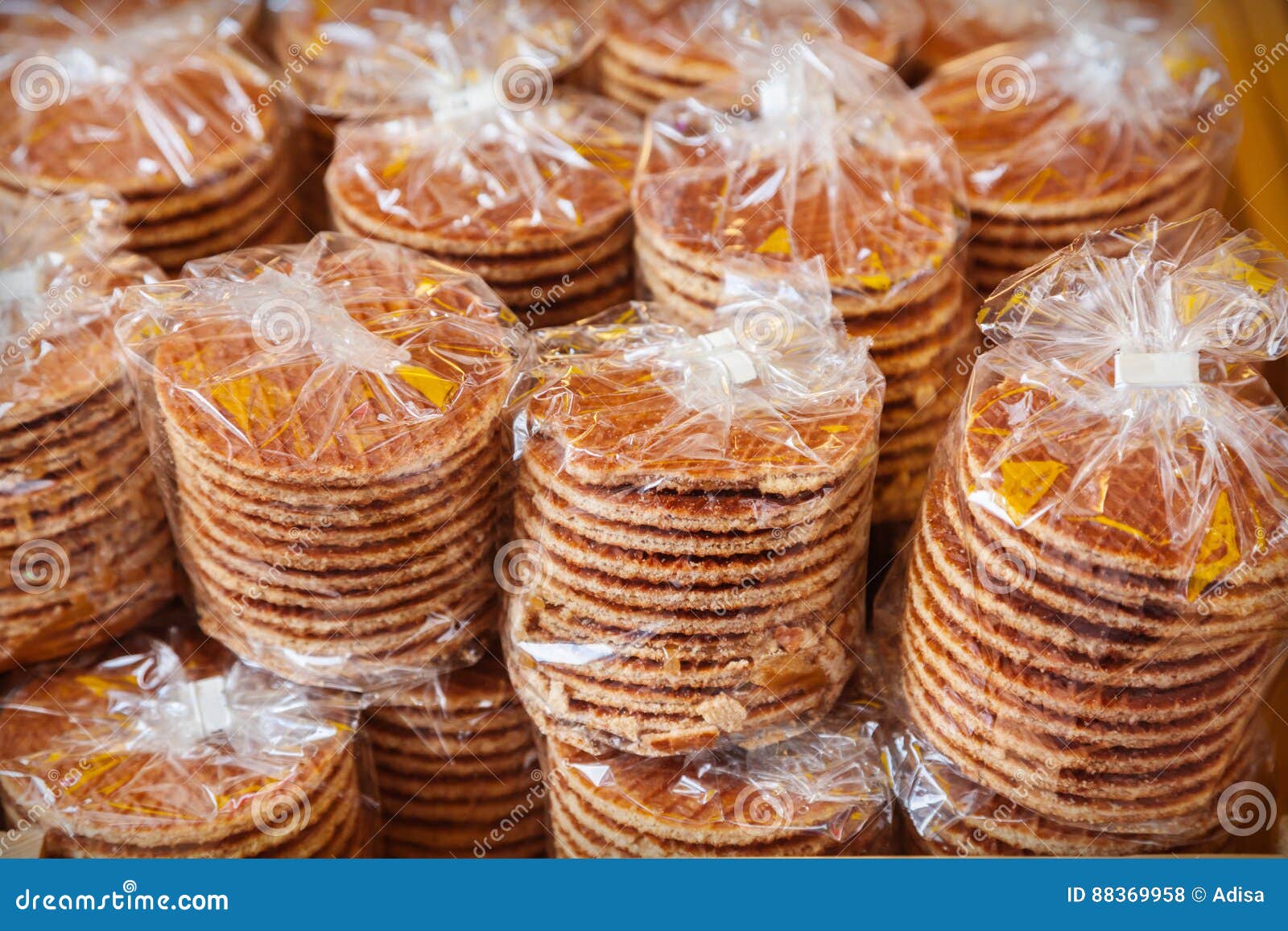 Dutch waffles stock photo. Image of delicacy, biscuit - 88369958