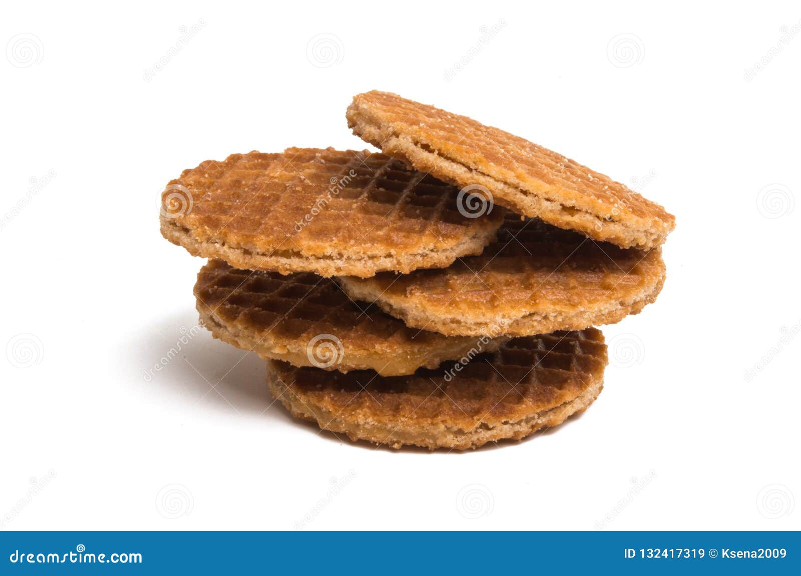 Dutch waffles isolated stock image. Image of waffle - 132417319