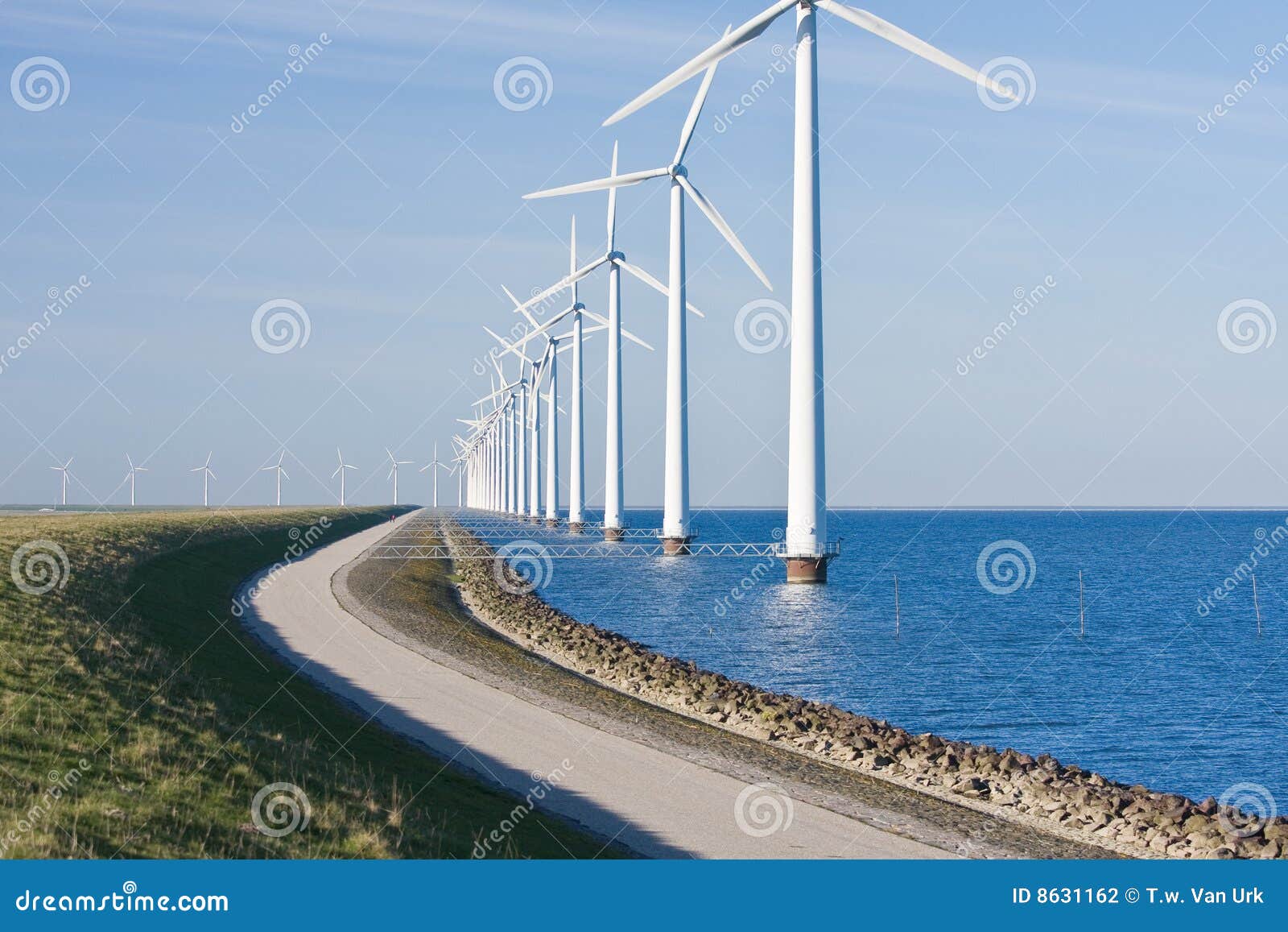 Dutch wind energy stock photo. Image of environment, footbridge - 8631162