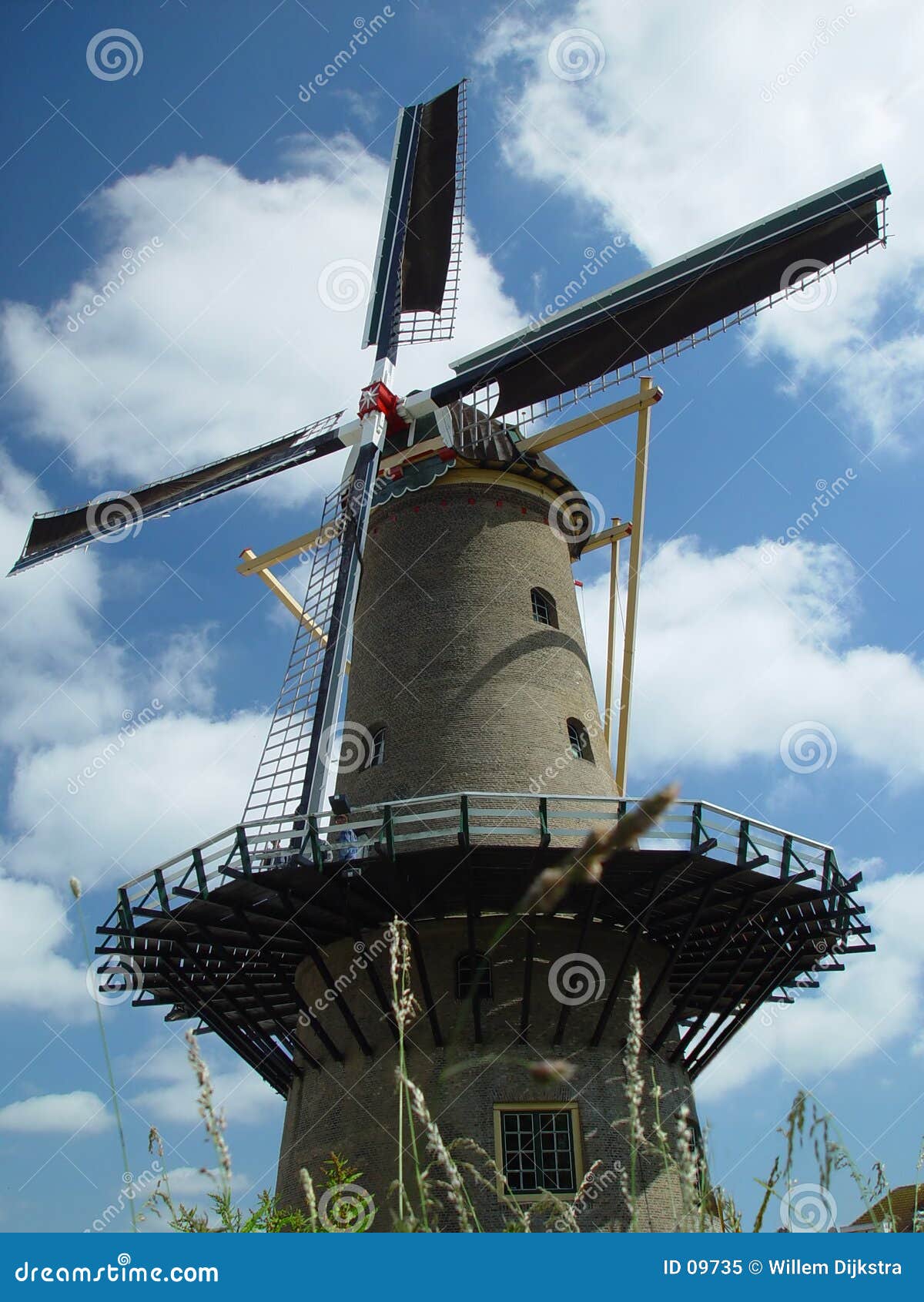 Dutch windmill stock image. Image of grind, clouds, netherlands - 9735